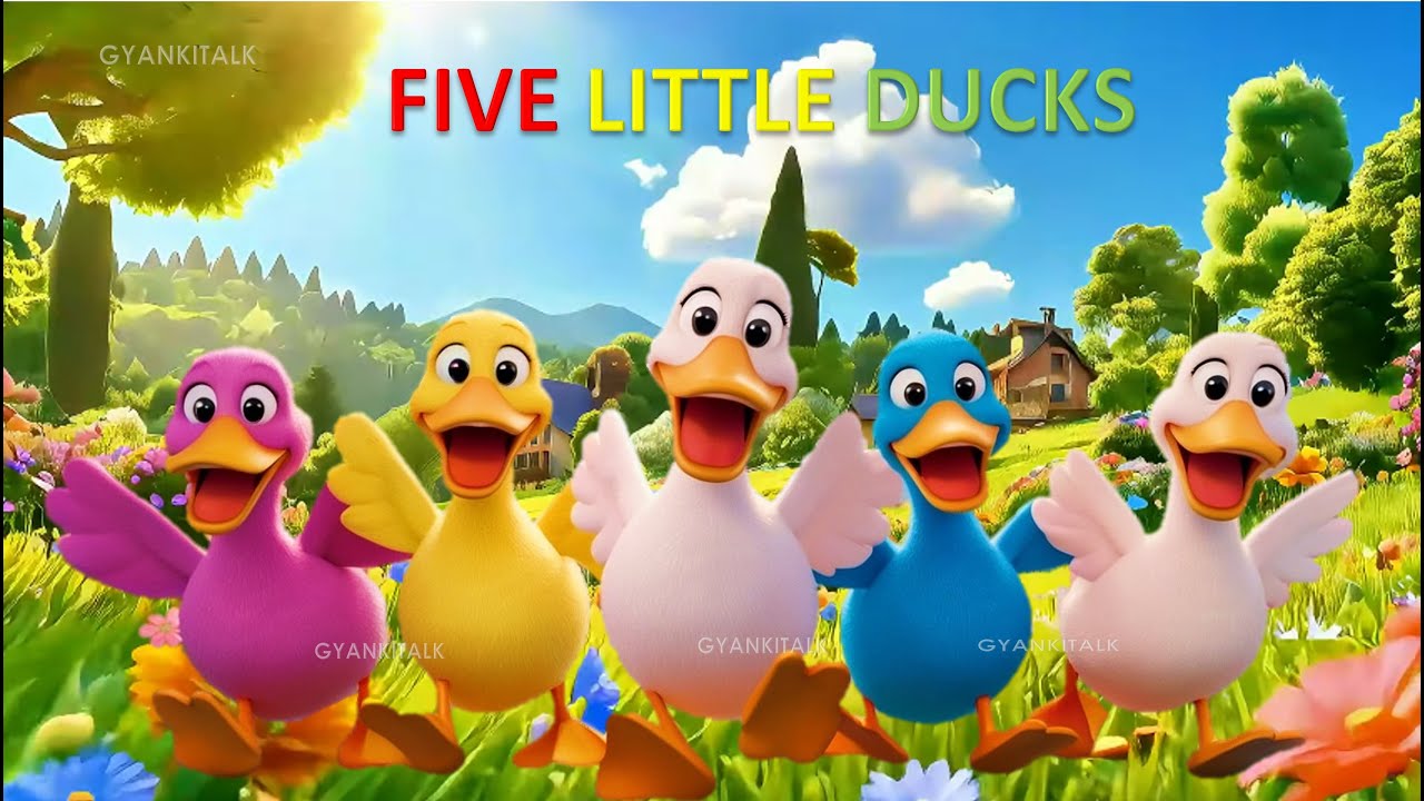Five Little Ducks | Duck Song | Little 5 Ducks Rhyme | Rhyme for Kids ...