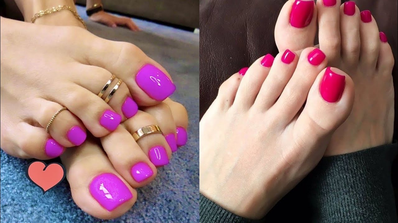 Ravishing and astounding designs of shiny toe nails pedicure colors ...