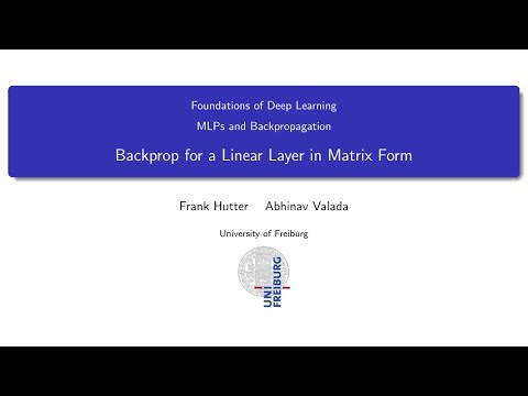 03.04 Backprop for Linear Layer in Matrix Form - YouTube