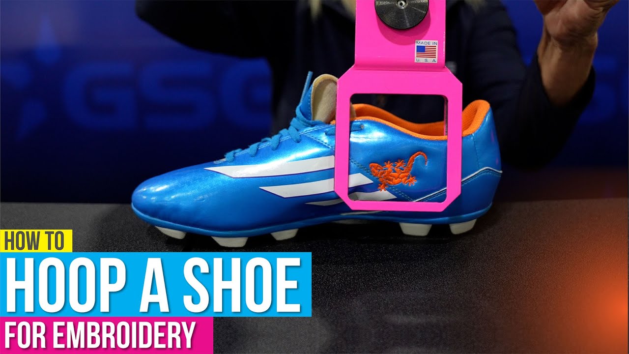 How to Easily Hoop A Shoe For Embroidery - YouTube