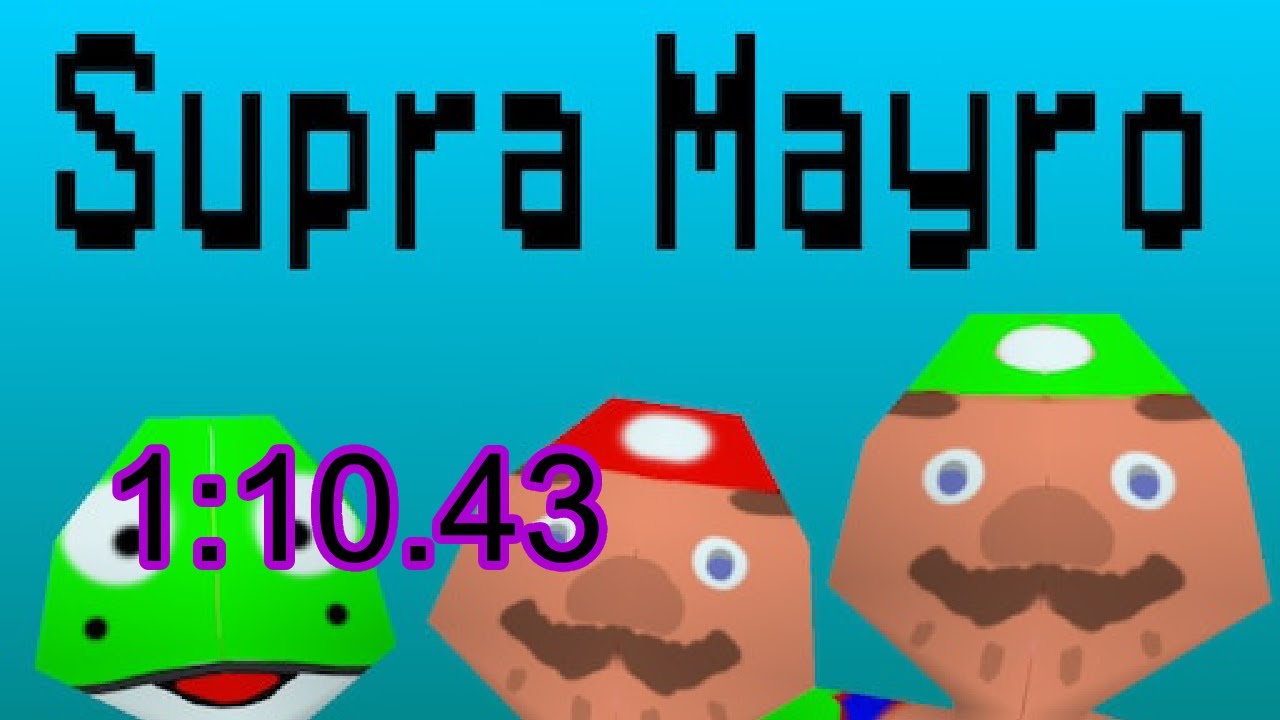 Supra Mayro 64 Speedrun [ 1:10.43 ] - YouTube