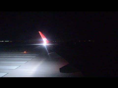 Royal Jordanian E195 Night Takeoff From Amman