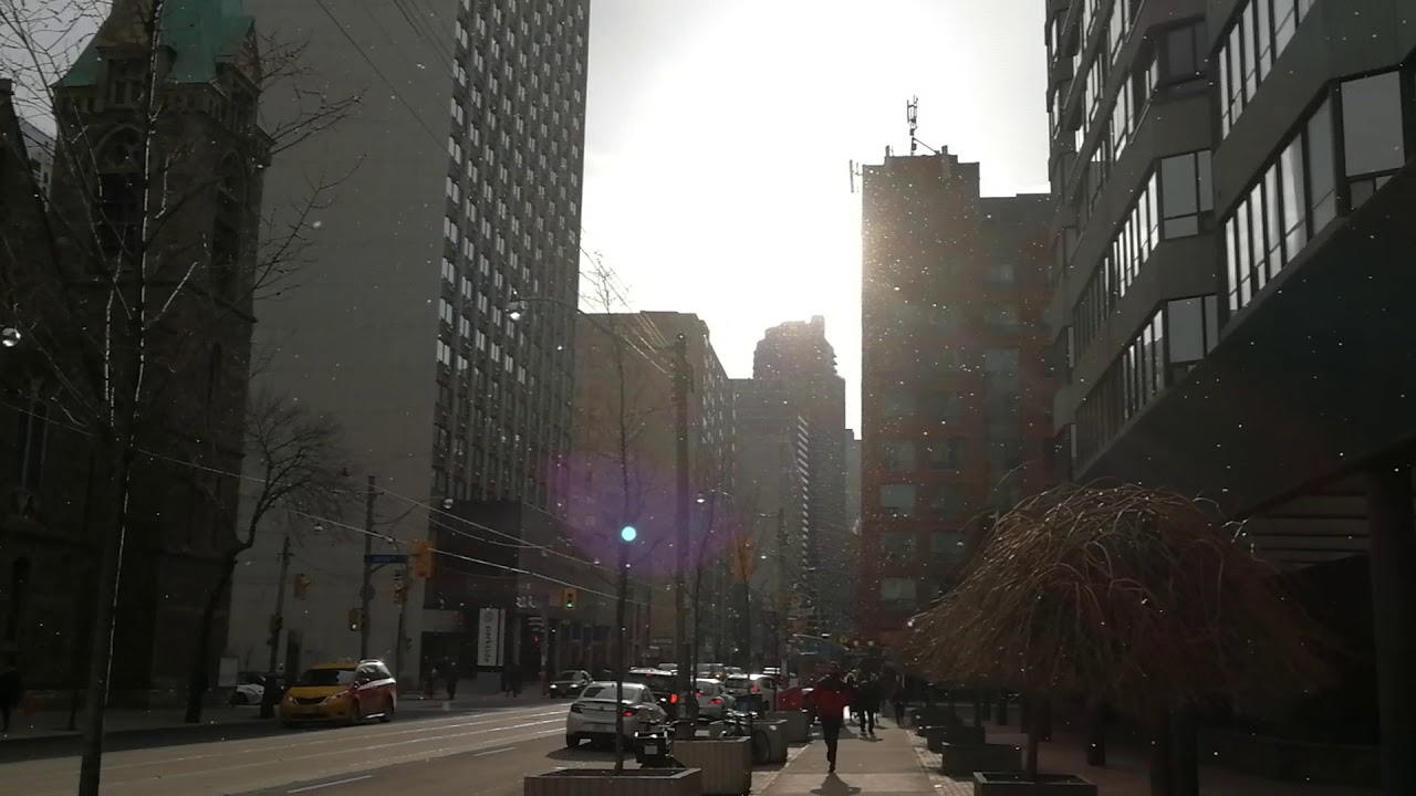 Evening Sun & snow flakes - YouTube