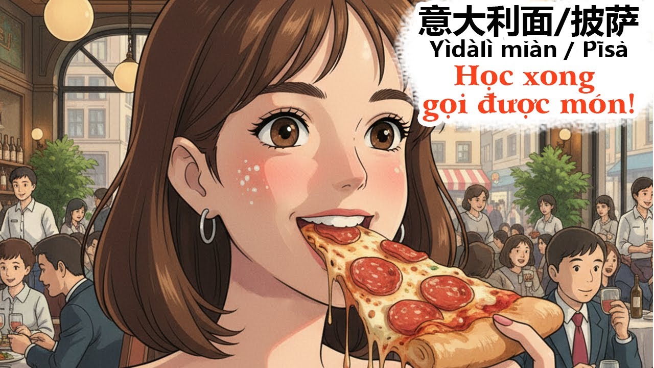 Tự tin gọi Pizza & Mì Ý bằng tiếng Trung — hội thoại thực tế, dễ nhớ 披萨 ...