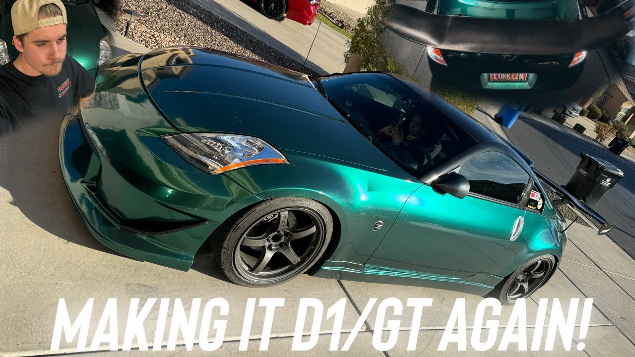 Making the 350z GT/D1 style again! Installing a GT Wing! - YouTube