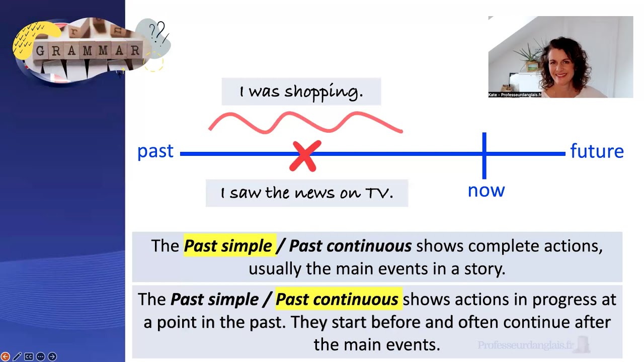 🇬🇧 Past simple and past continuous - English B2 lesson 6, Post ...