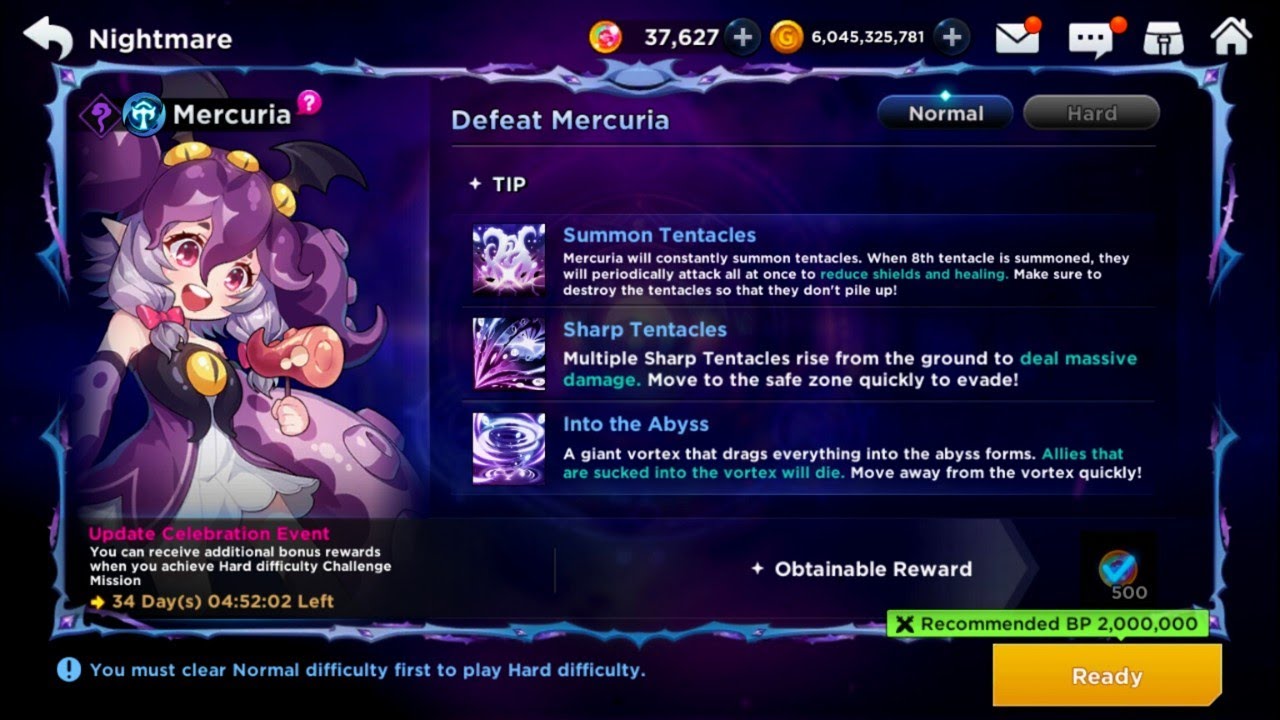 Grand Chase - Nightmare Mercuria Normal Mode - YouTube