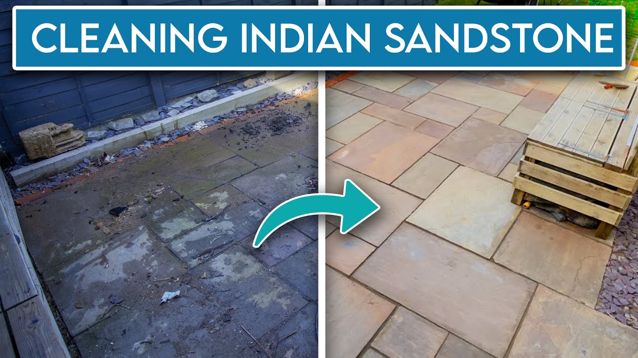 Cleaning a Filthy Sandstone Patio | Garden Ready for Summer Series ...