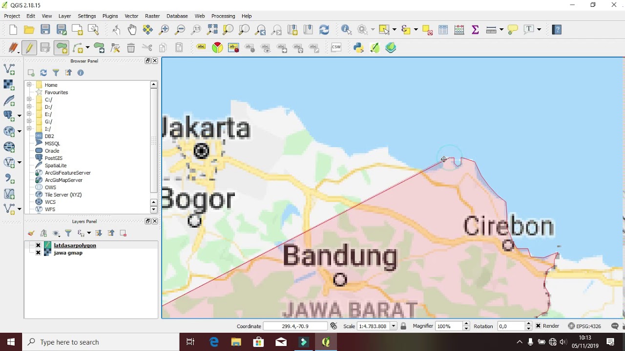 Membuat Polygon Mengikuti Basemap di QGIS GIS - YouTube