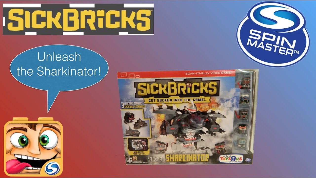 NEW Spin Master Sick Bricks The Sharkinator! - YouTube