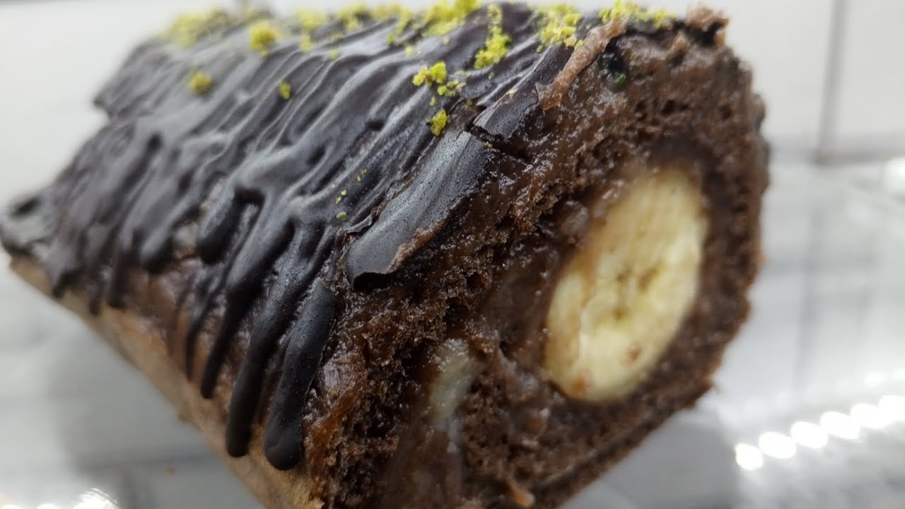 Delicious Banana and Chocolate Roulette Dessert#food #cooking # ...