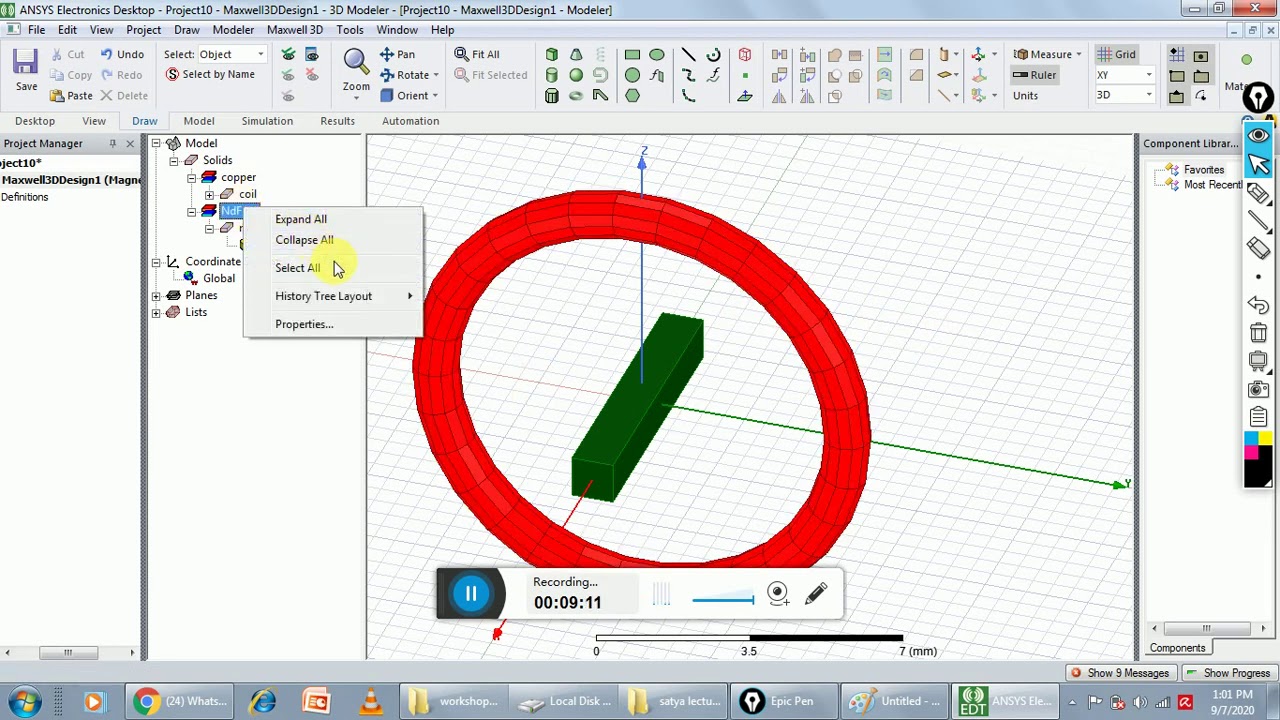 Torque calculation in the 3D Magnetostatic Solver by Ansys Em - YouTube