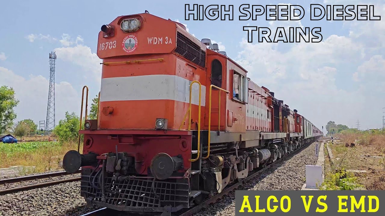 High Speed Diesel Trains | ALCO vs EMD Train | Sachkhand + Patna + Pune ...
