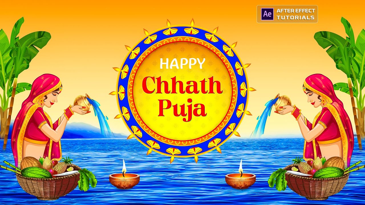 Chhath puja motion graphics | Chhath puja animation video | Happy ...
