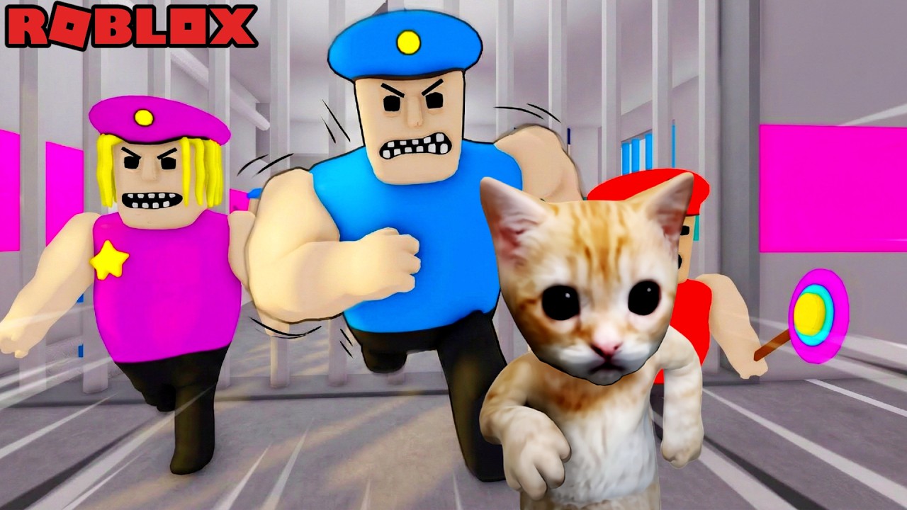 EL GATO VS BUFF POLICE FAMILY… PRISON ESCAPE?! (Roblox Obby) - YouTube
