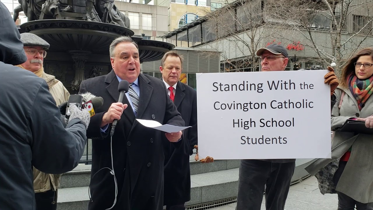 Standing for the Covington Catholic High School Students - YouTube