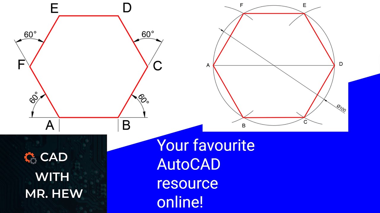 hexagon Technical Drawing - YouTube