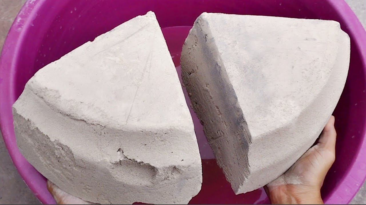 Huge Chunks 🤤🤤Pure Clay / Pure Mud / Soft pure Dirt | Water Crumbling ...