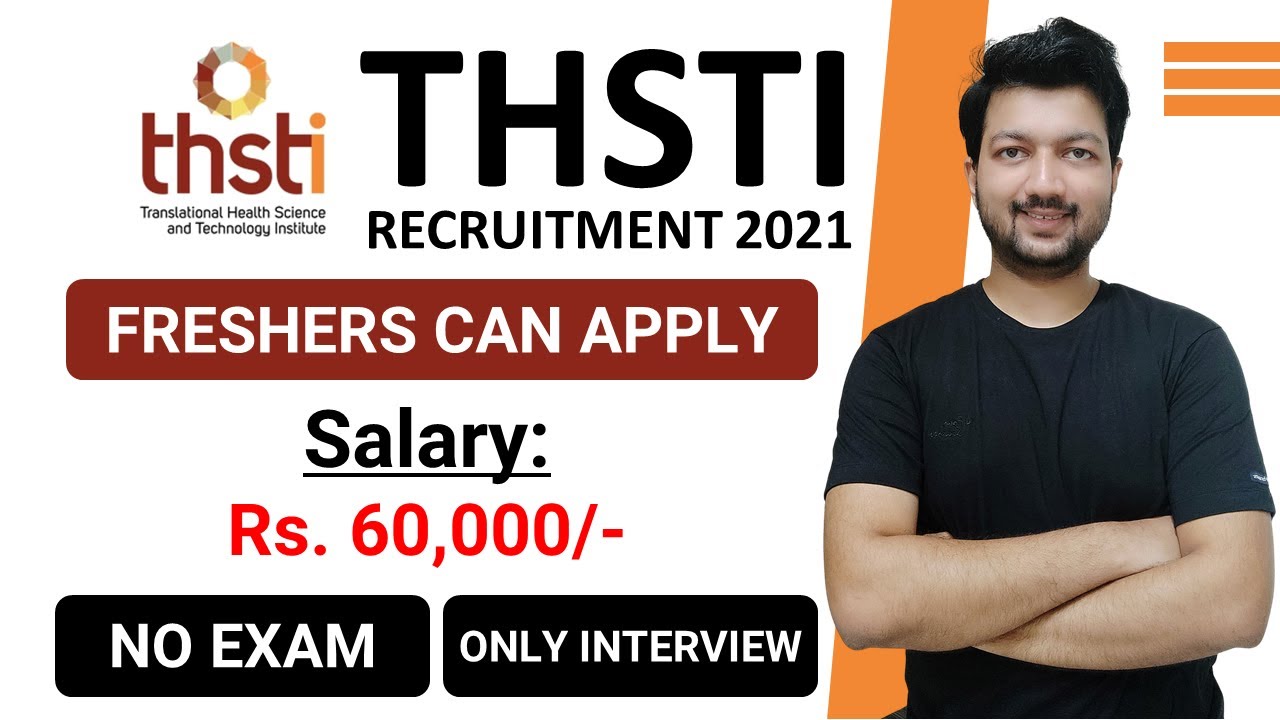 THSTI Recruitment 2021 | ONLY Interview | No Exam | Freshers Can Apply ...