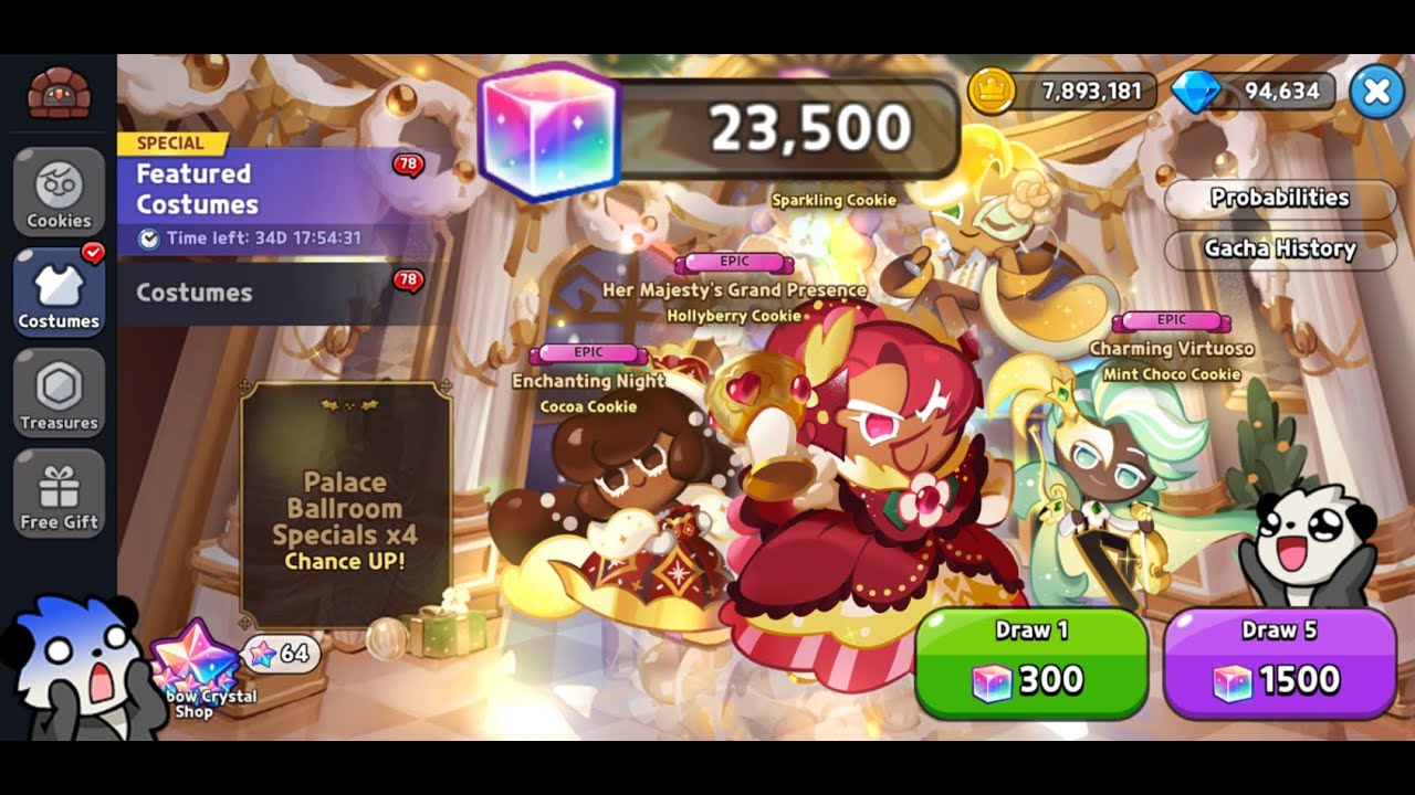 Cookie Run Kingdom - Costume Gacha with 23,500 Cubes! - YouTube