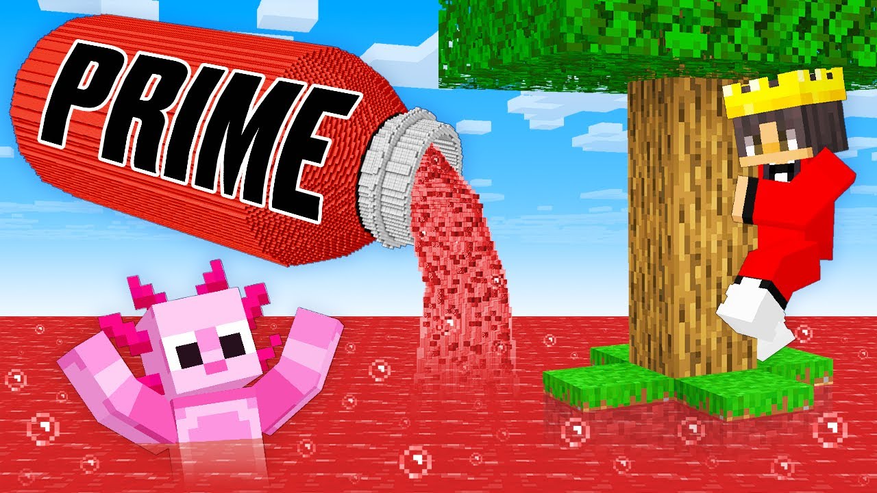 Minecraft But PRIME RISES Every Minute! - YouTube