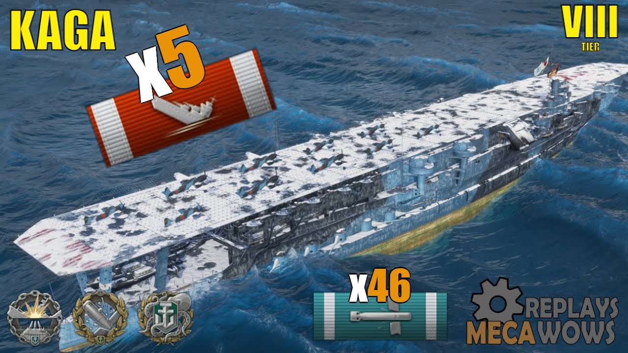 Aircraft Carrier Kaga 5 Kills & 206k Damage | World of Warships ...