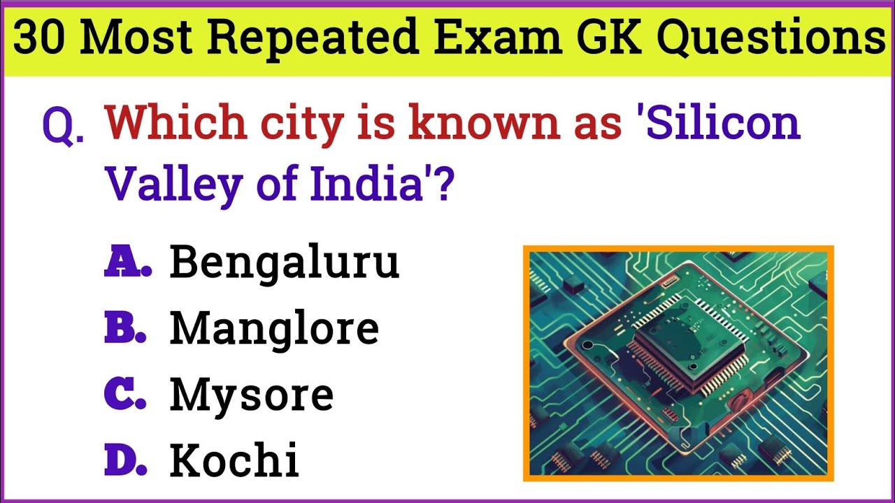 Top 30 Most Important GK Question and Answer | GK Questions and Answers ...