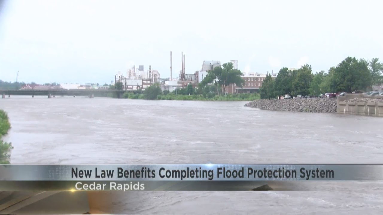 New law will benefit Cedar River flood protection system. - YouTube