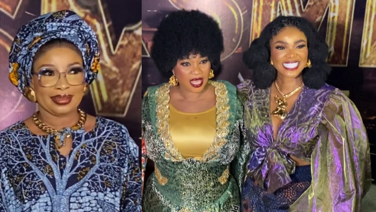 LIZ ANJORIN & IYABO OJO SNAP PICTURES WITH JAIYE KUTI AT HER ALAGBEDE ...