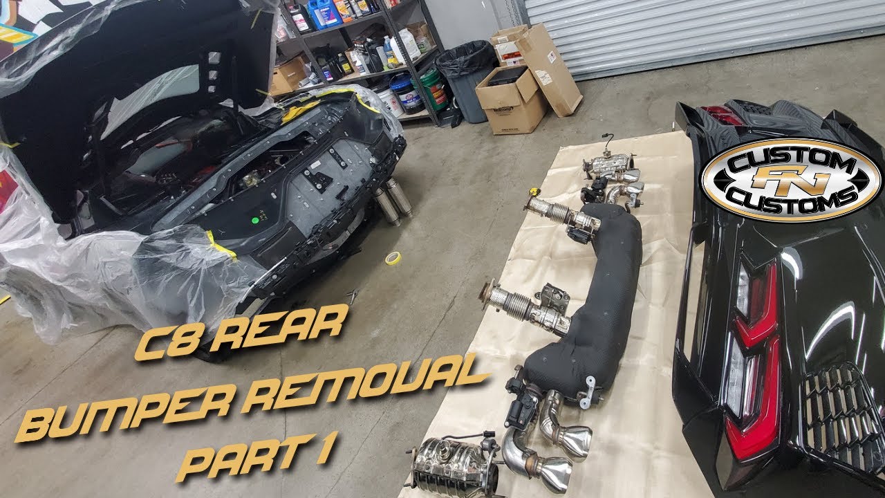 2022 C8 Corvette Rear Bumper and Exhaust Removal - YouTube