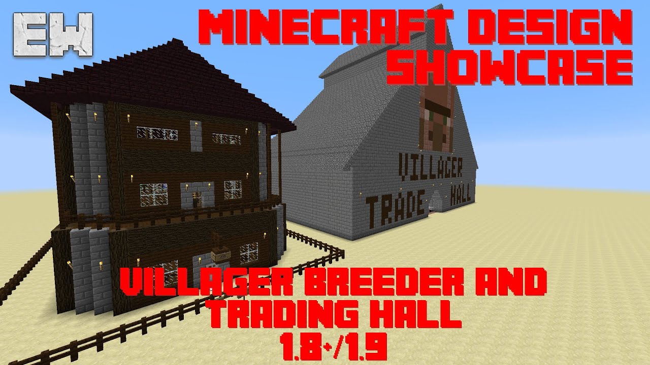 Minecraft Design Showcase - Villager Breeder and Trading Hall 1.8+/1.9 ...
