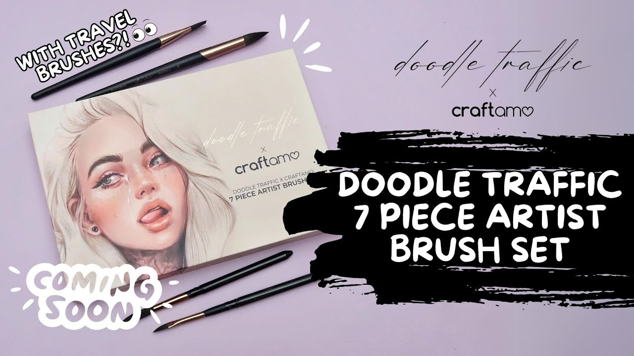 Doodle Traffic X Craftamo Paint Brush Set | Craftamo - YouTube