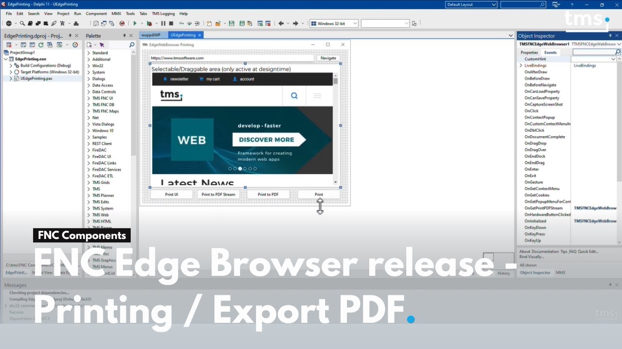 FNC Edge Browser release - Printing / Export PDF - YouTube