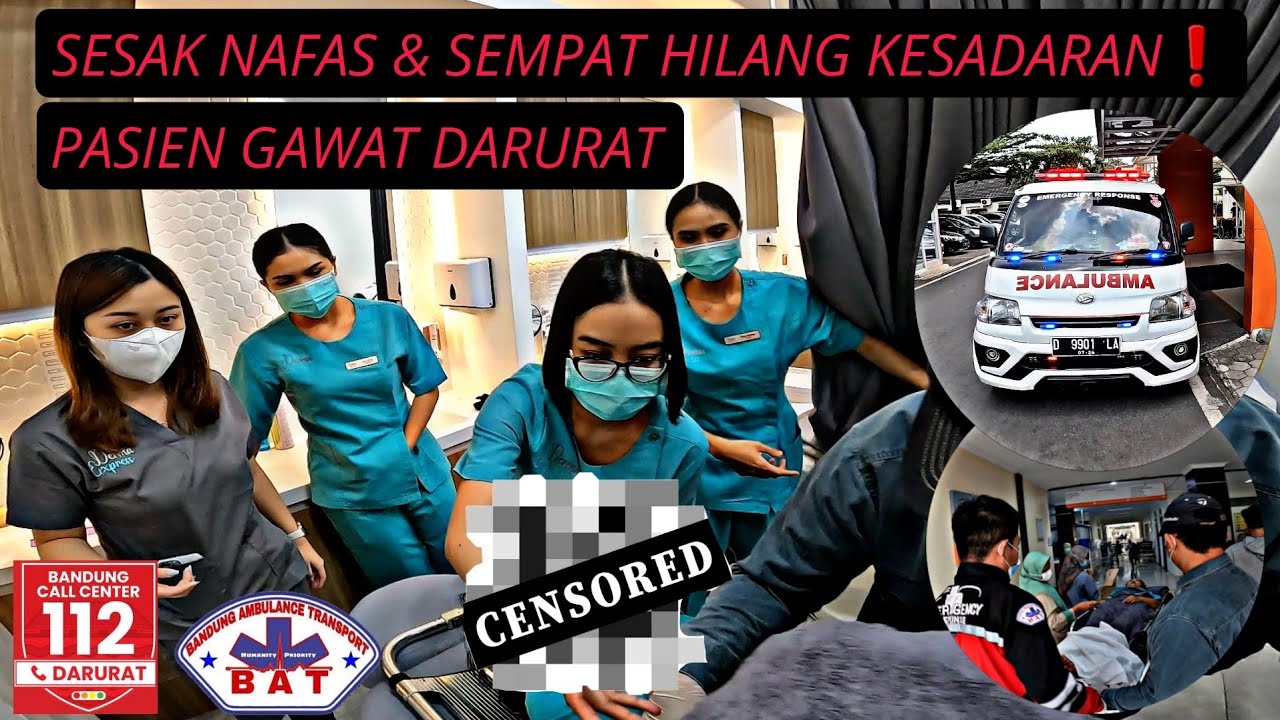 EVAKUASI PASIEN GAWAT DARURAT SESAK NAFAS DAN SEMPAT TIDAK SADARKAN DIRI ... - YouTube