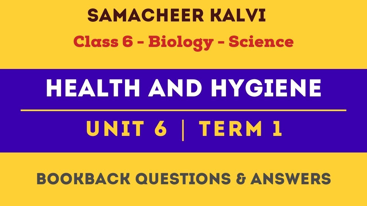 Health and Hygiene Book Back Questions, Answers | Unit 6 | Class 6 ...