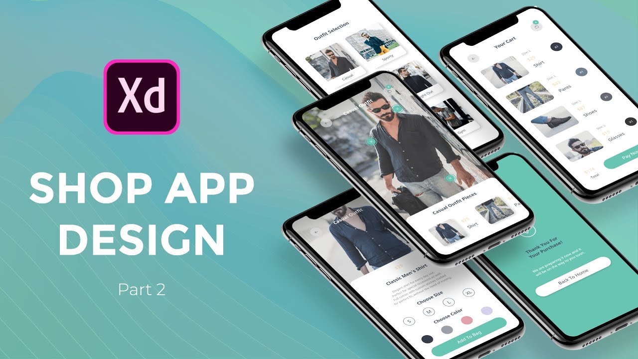 Shop App Design In Adobe Xd Part 2 - YouTube
