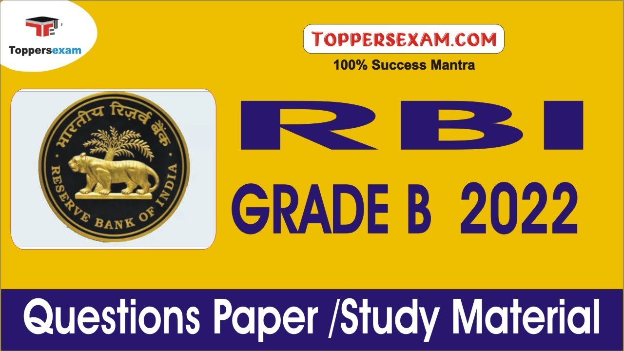 Important Booklet For RBI GRADE B 2022 | Questions Paper | Study ...