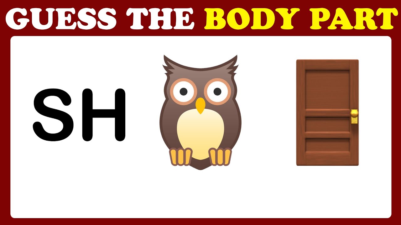 Guess Body Part from Emoji Challenge Body Parts Puzzle IQ Test World ...