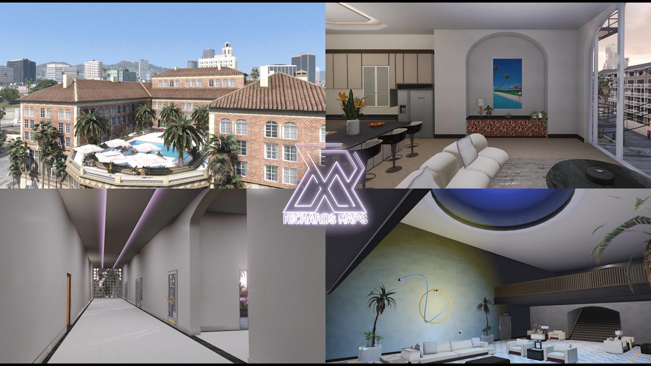 80s Miami Vice Style Apartments Building + Lobby [Vespucci Beach - Five ...