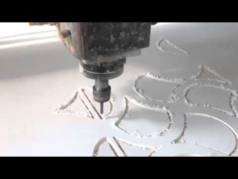 fbots CNC Router cutting Solid PVC Sheet - YouTube
