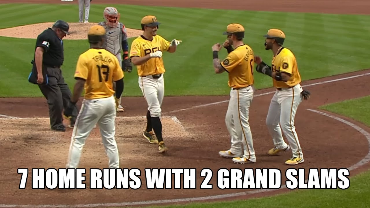Pirates Hit Team Record Tying 7 Home Runs with 2 Grand Slams, Runs Out ...