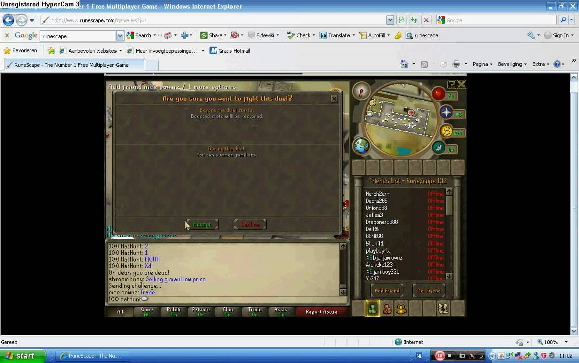 Runescape-Duel arena Hit 73! - YouTube