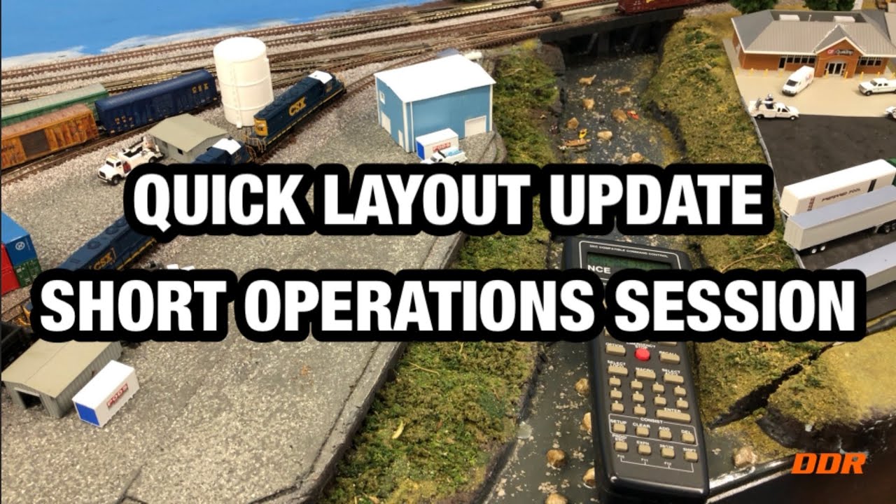 QUICK LAYOUT UPDATE SHORT OPERATIONS SESSION N SCALE MODEL TRAINS - YouTube