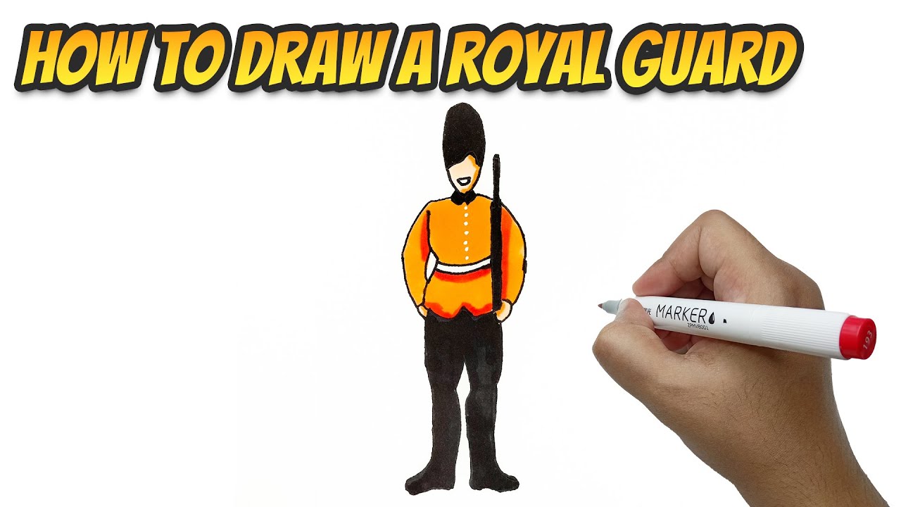 How to Draw & Color a Royal Guard | Step by Step How to Drawing ...