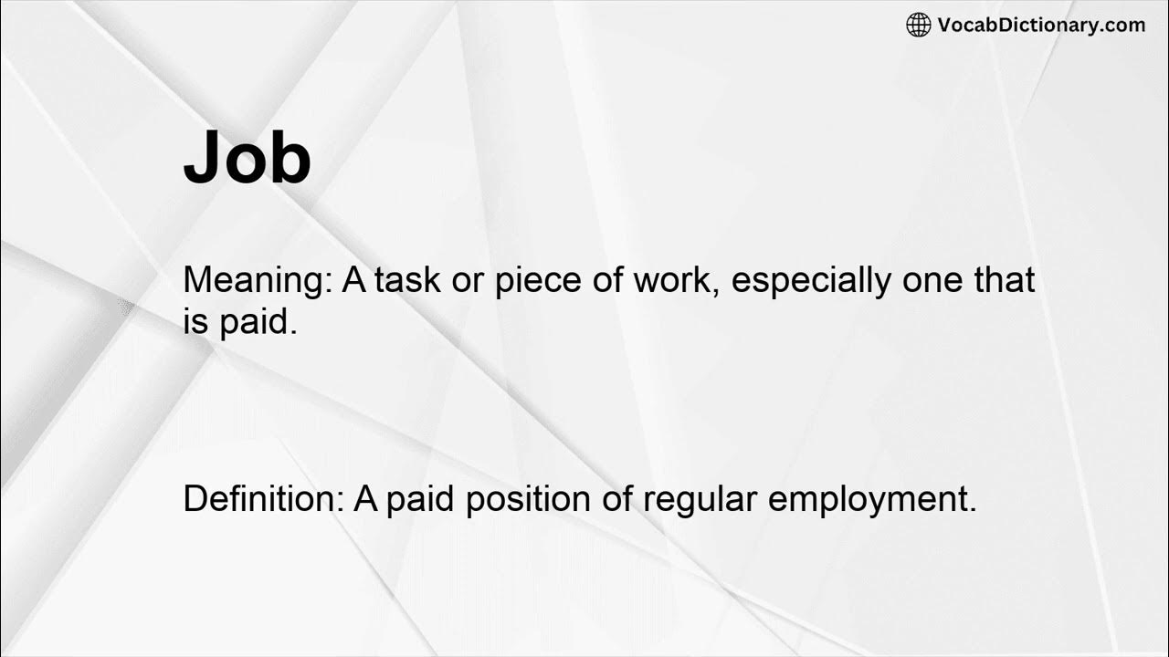 Job Meaning YouTube job-meaning-youtube