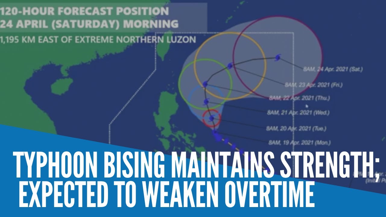 Typhoon Bising maintains strength, expected to weaken over time - YouTube