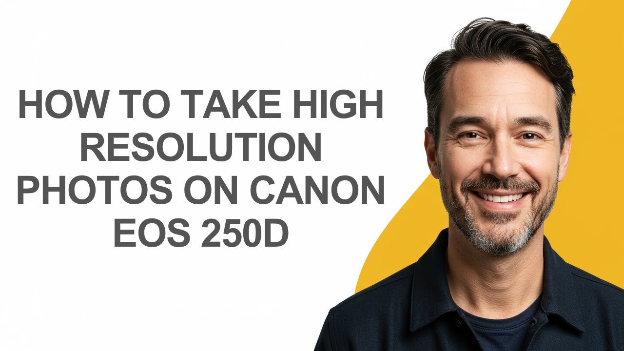 How to Take High Resolution Photos on Canon Eos 250d - KevinHowTo - YouTube
