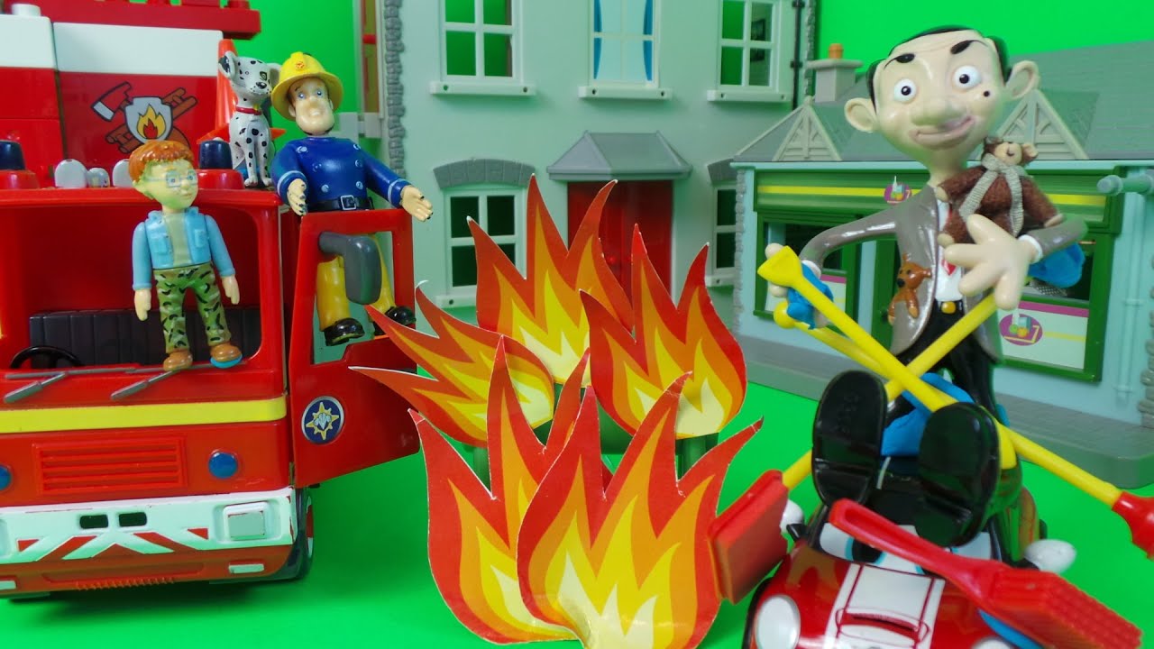 Fireman Sam Full Episode - Mr BEAN BBQ Fire on Dilys Birthday - YouTube