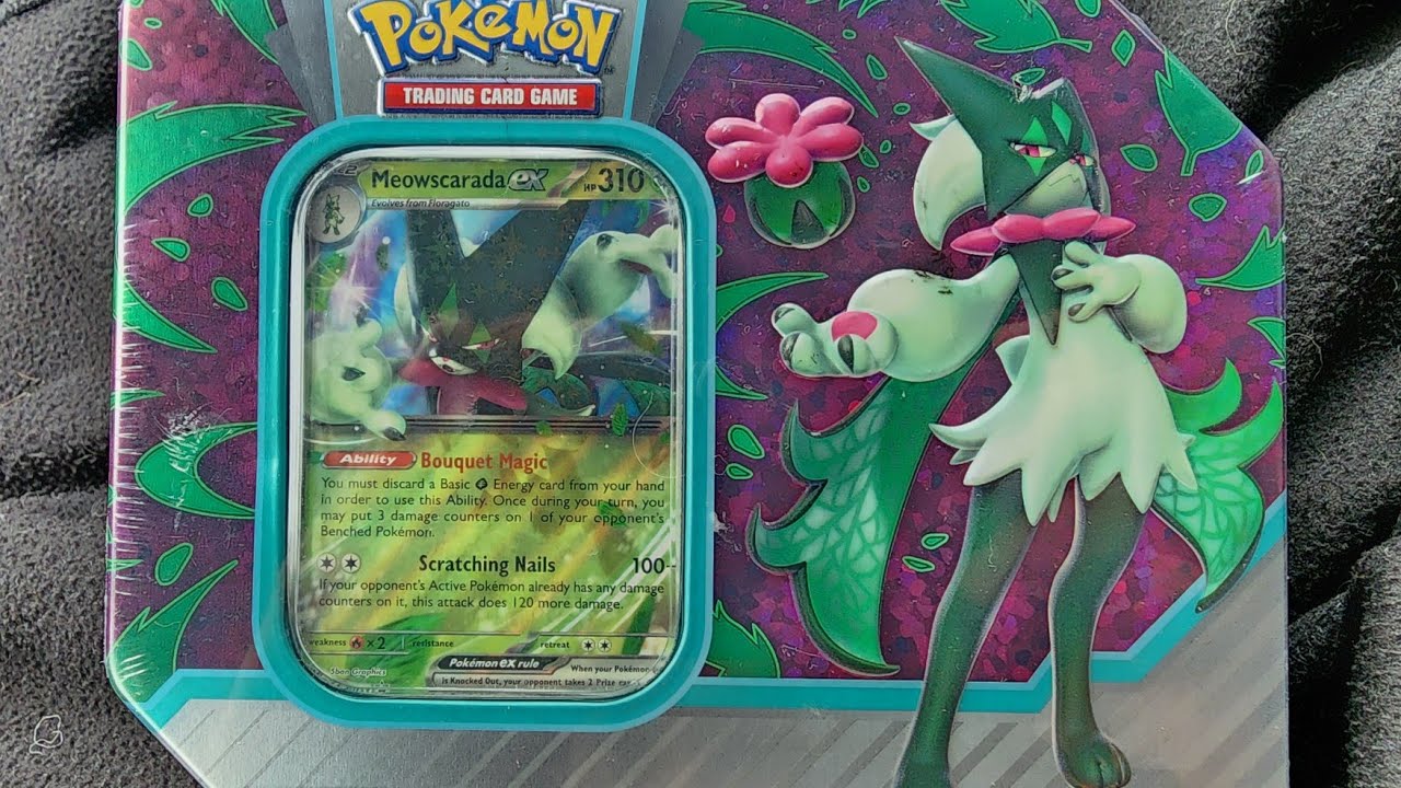 Meowscarada ex Paldea Partners Tin - Pokemon Cards Opening - YouTube