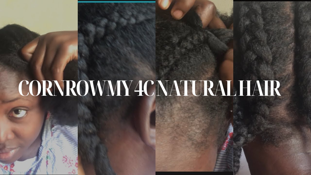 How to cornrow your own hair|| Beginners friendly tutorial on natural ...